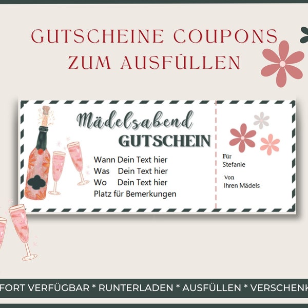 Girls Night Out Voucher - Etsy