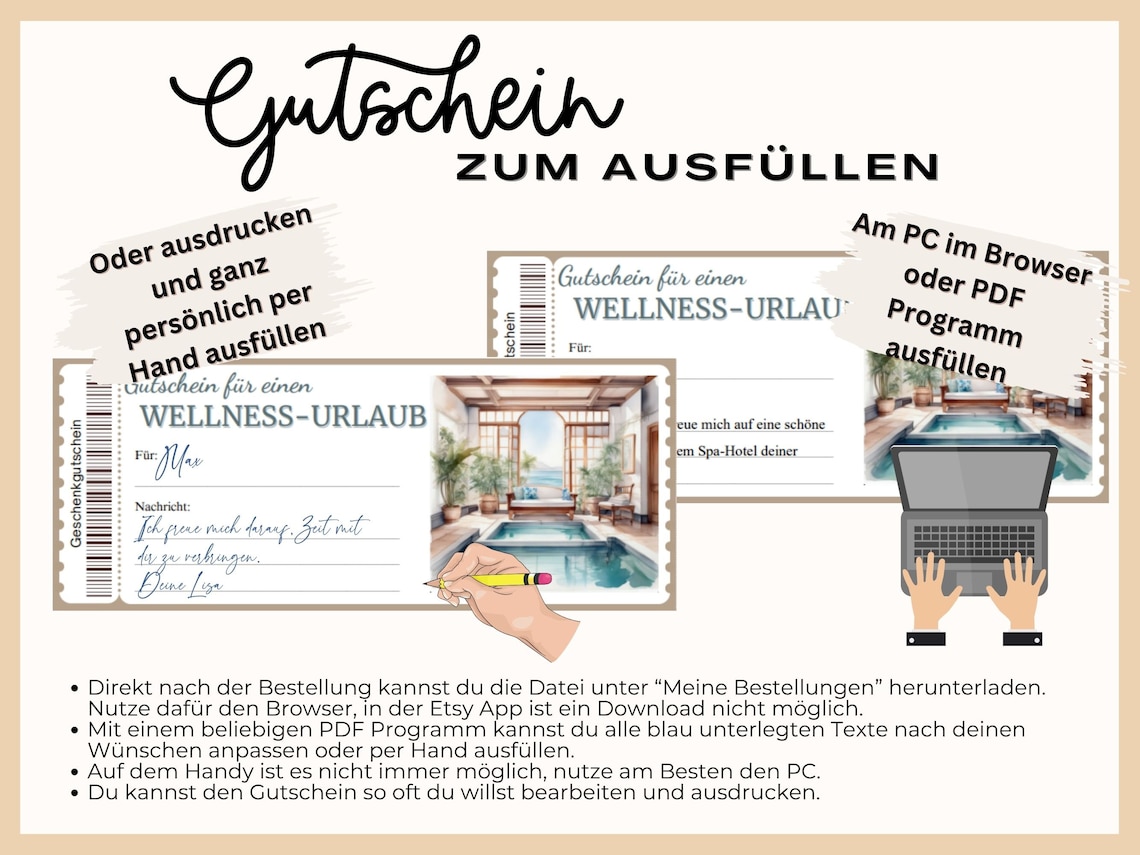 Gutschein Zum Ausdrucken Wellness
