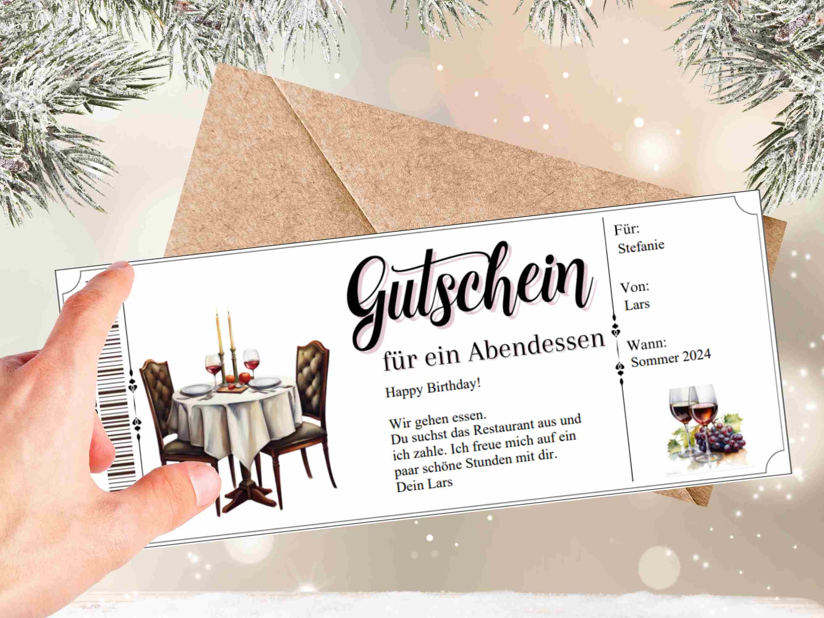 Gutschein Restaurant Gutschein Essen Gehen Vorlage zum Ausdrucken ...