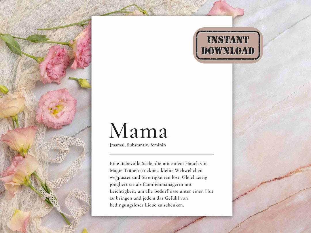 Postcard Mom PDF Download Gift Mother's Day Birthday Gift Mom Thank You ...