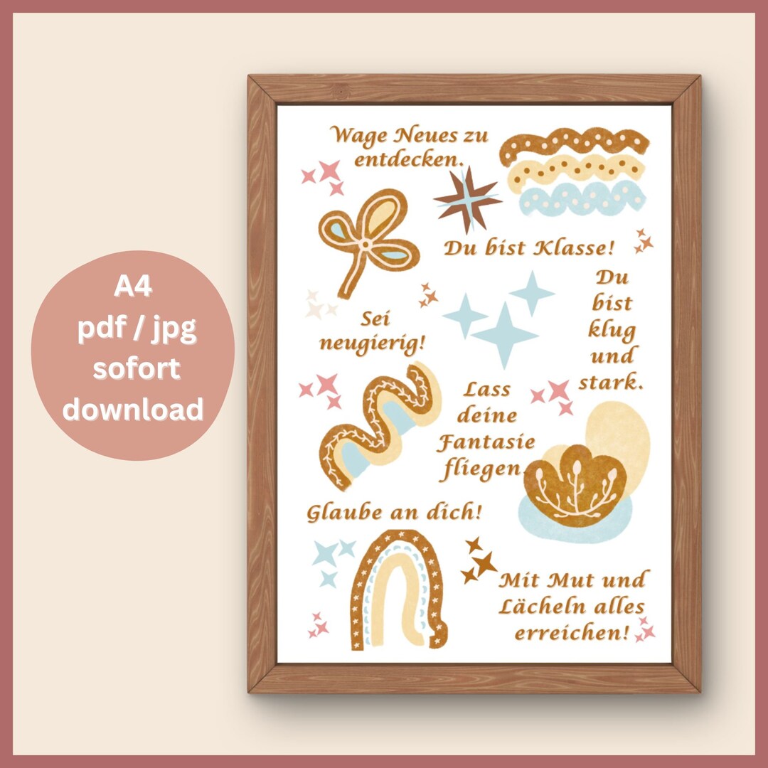 Affirmation Poster School Start Wishes Encouragement Poster - Etsy