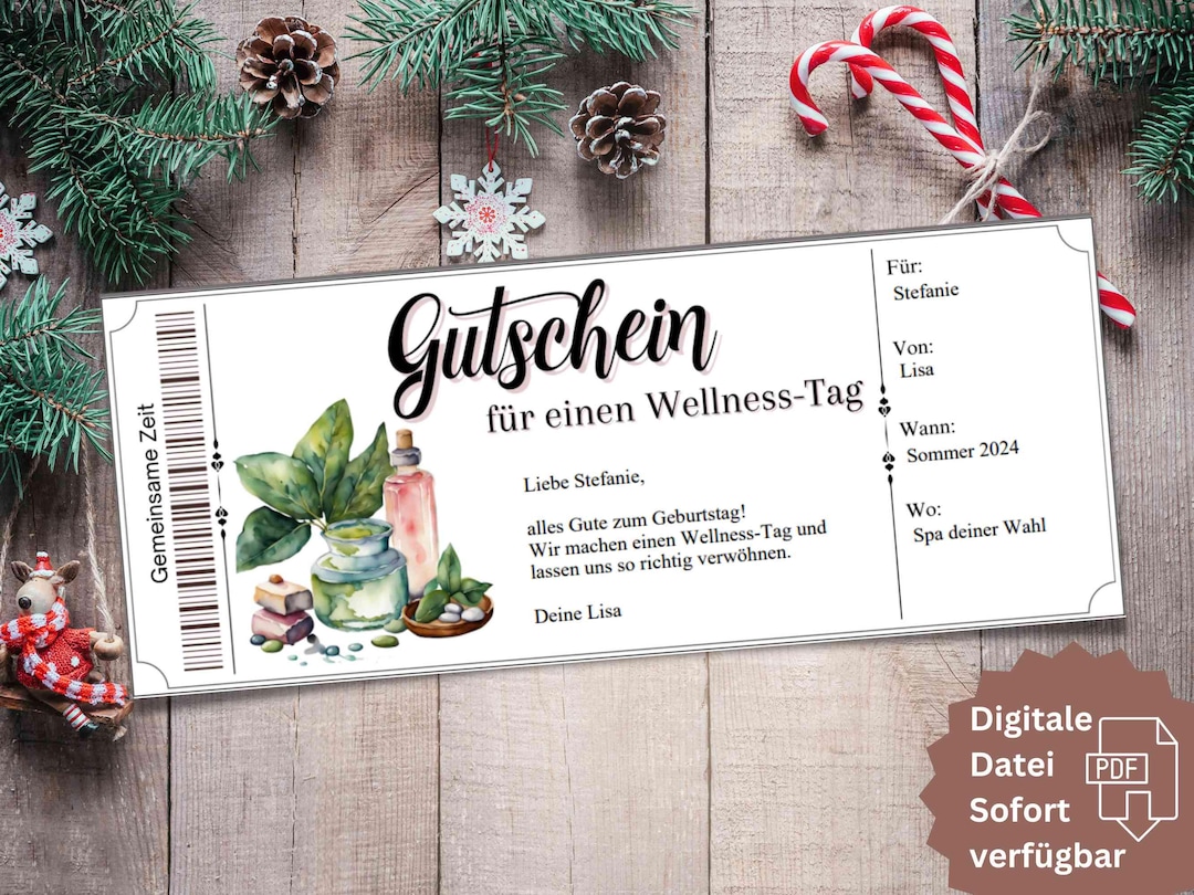 Wellness Voucher Template to Print Cosmetic Voucher Card Wellness and ...