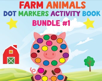 Farm Animals Dot Marker Coloring Pages Bundle 2 Dot Marker Printable Do ...