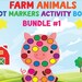 Farm Animals Dot Marker Coloring Pages Bundle #1| Dot Marker Printables ...