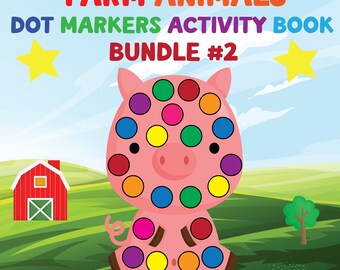 Farm Animals Dot Marker Coloring Pages Bundle 1 Dot Marker Printables ...