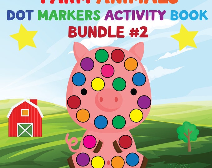 Farm Animals Dot Marker Printable Activity Pages, Do a Dot Coloring, Do ...
