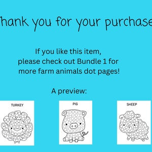 Farm Animals Dot Marker Coloring Pages Bundle #2 | Dot Marker Printable ...