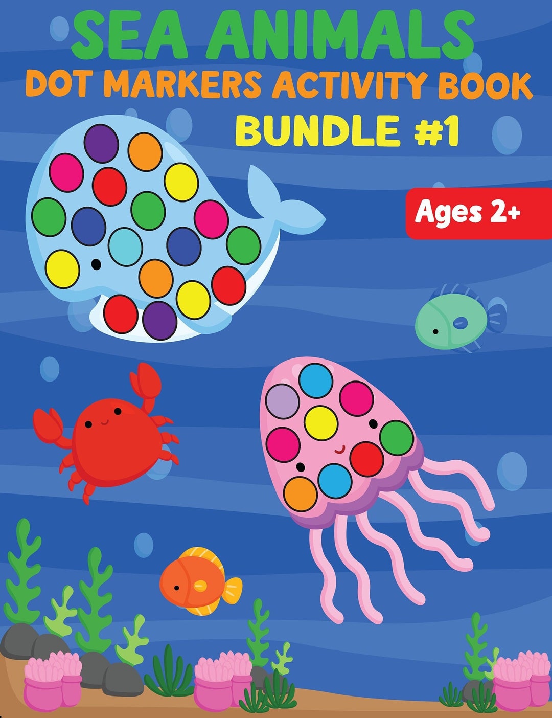 Sea Animals Dot Marker Coloring Pages Bundle 1 Dot Marker Printable Do ...