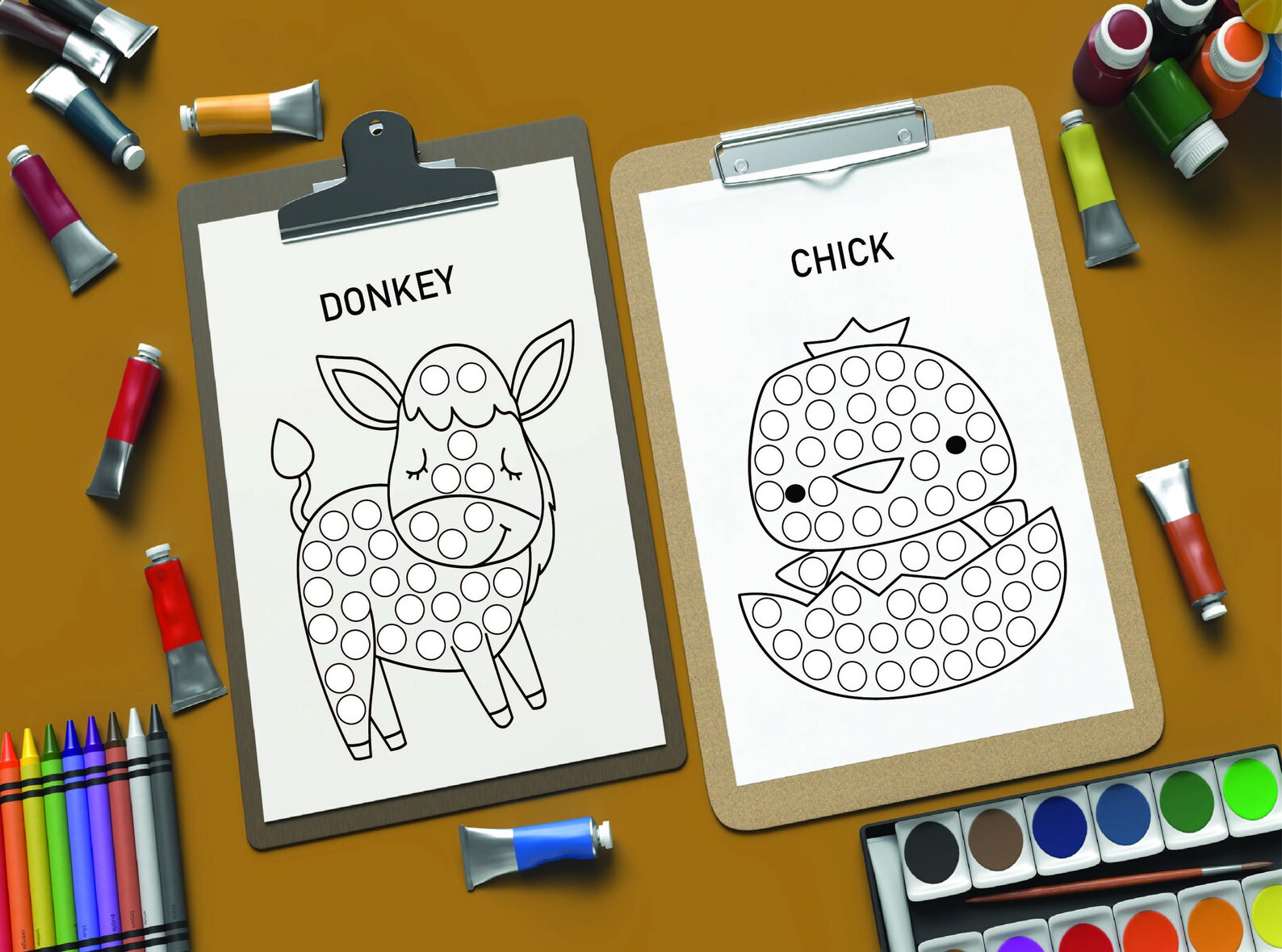 Farm Animals Dot Marker Coloring Pages Bundle #1| Dot Marker Printables ...
