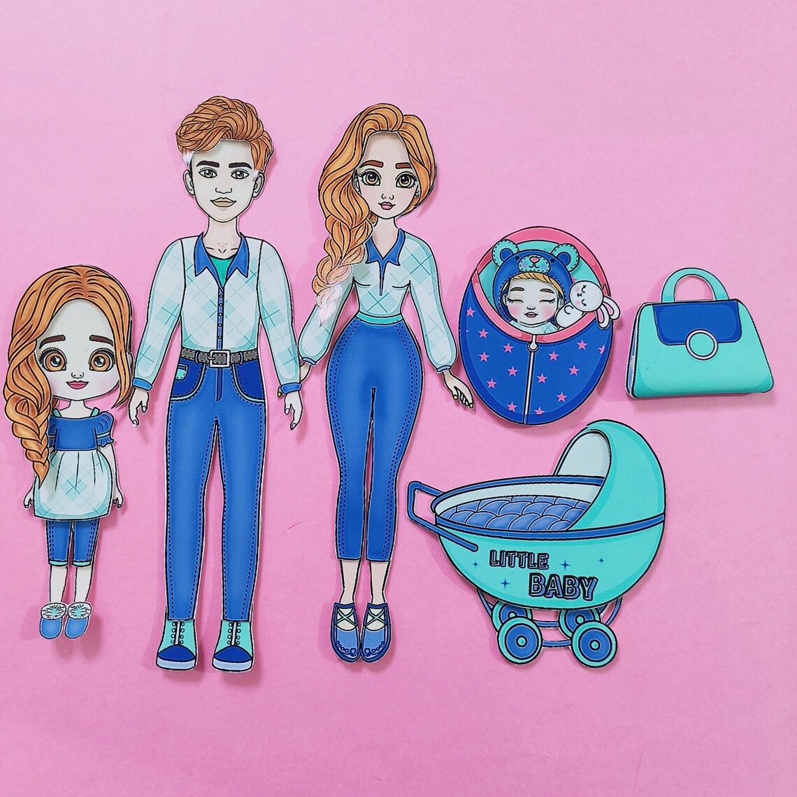 Printable Family Baby Dolls Busy Book for Kids, Preschool Games ...