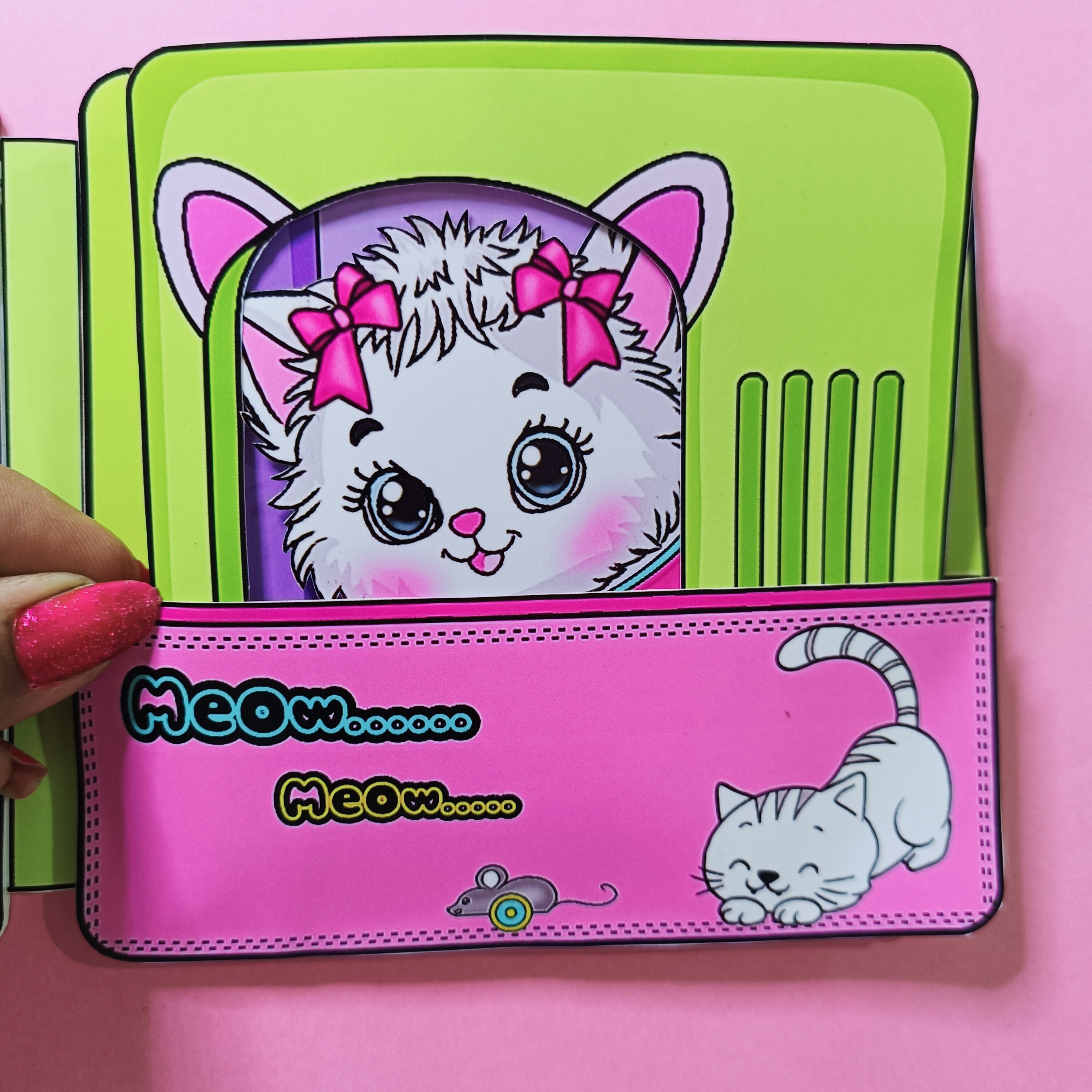 Printable Cat Dollhouse Busy Book for Kids, Preschool Games, Toddler ...