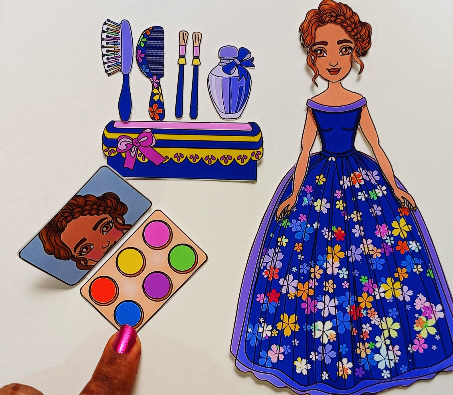 Printable, Busy Book, Barbie Princess Dressup Activities, Blue Dress ...