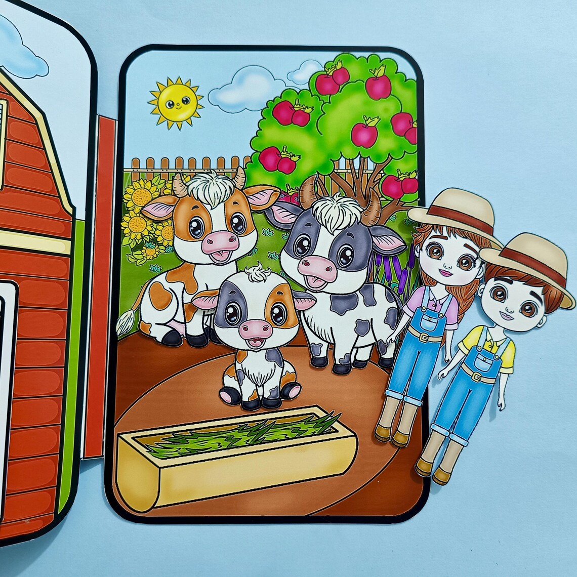 Printable Farm Activity Book for Kids: Paper Doll Game (PDF) - Etsy