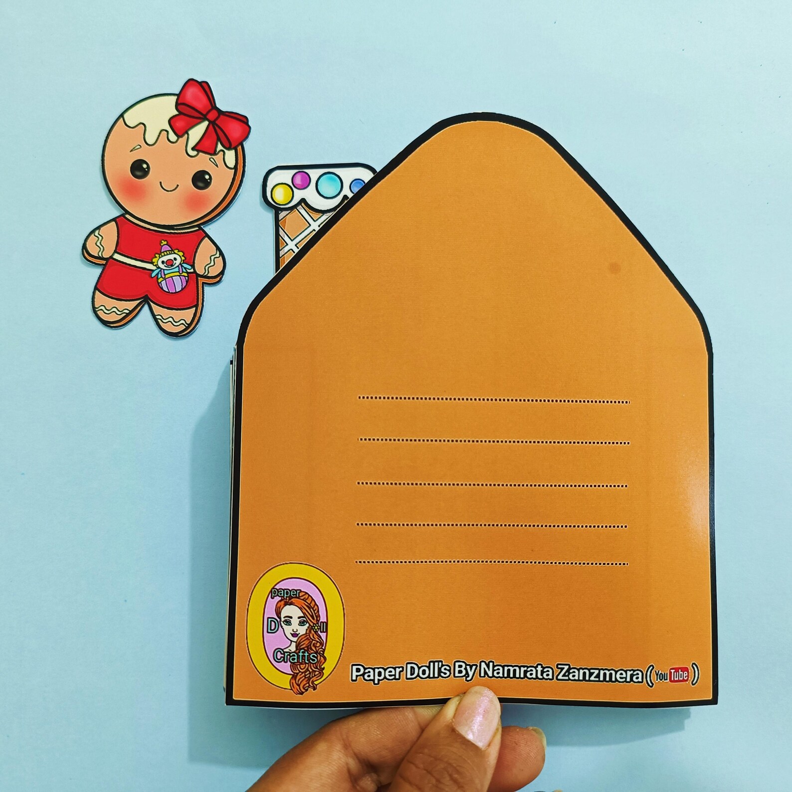 Gingerbread House Paper Doll: Christmas Printable Dollhouse (PDF ...