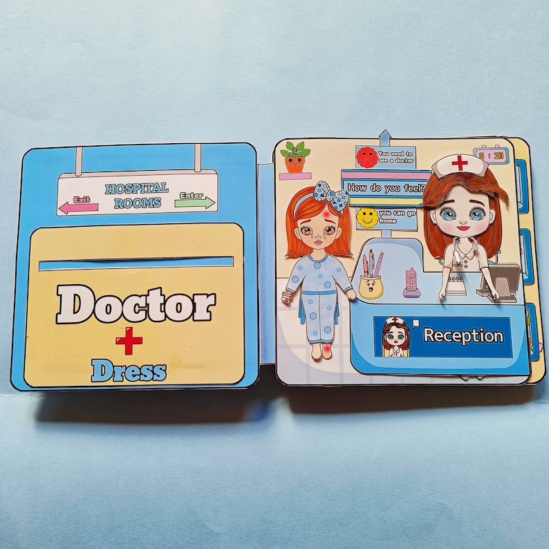 Hospital Paper Doll Busy Book: DIY Craft, Learning Activities ...