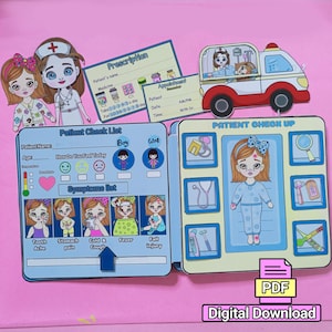 Hospital Paper Doll Busy Book: DIY Craft, Learning Activities ...