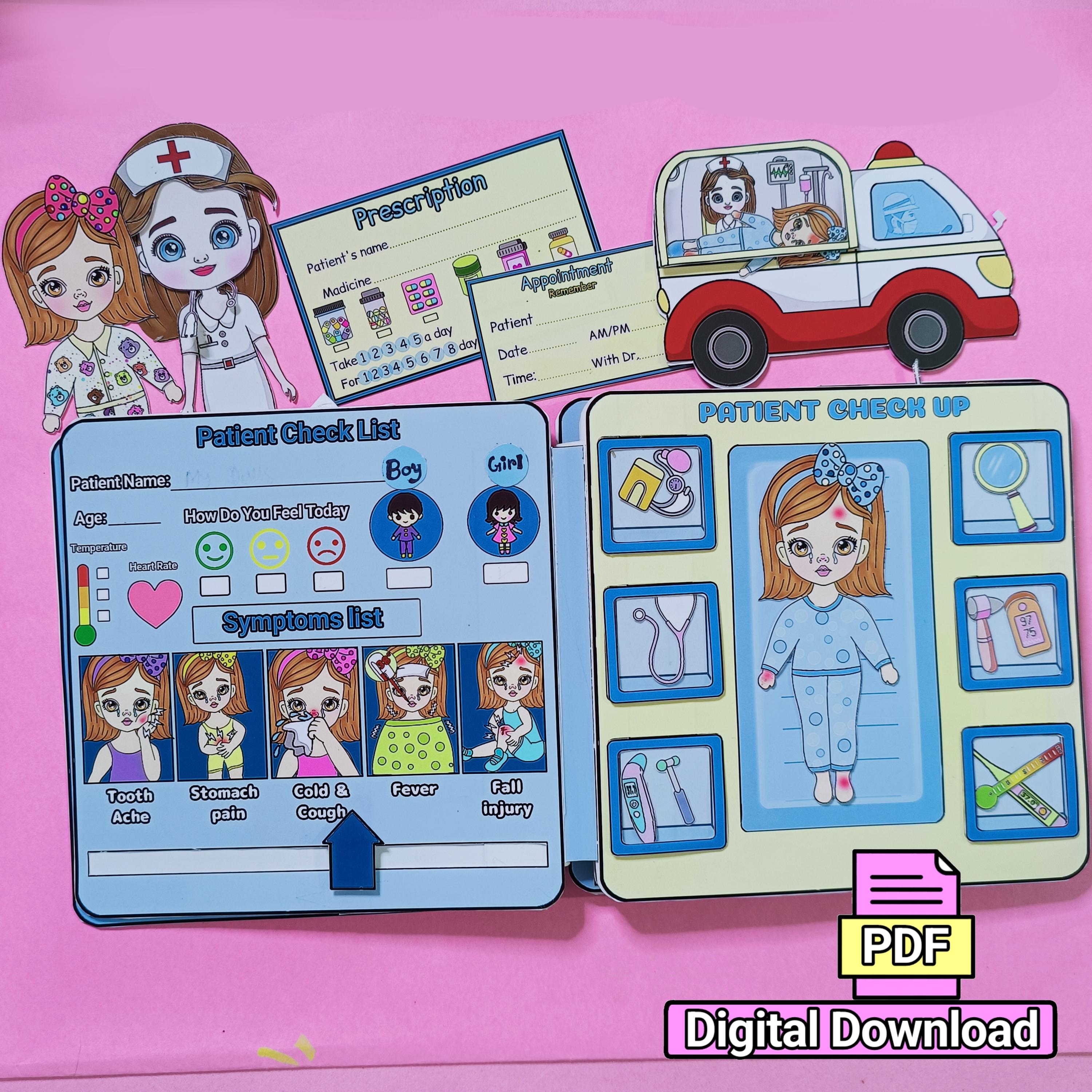 Hospital Paper Doll Busy Book: DIY Craft, Learning Activities ...