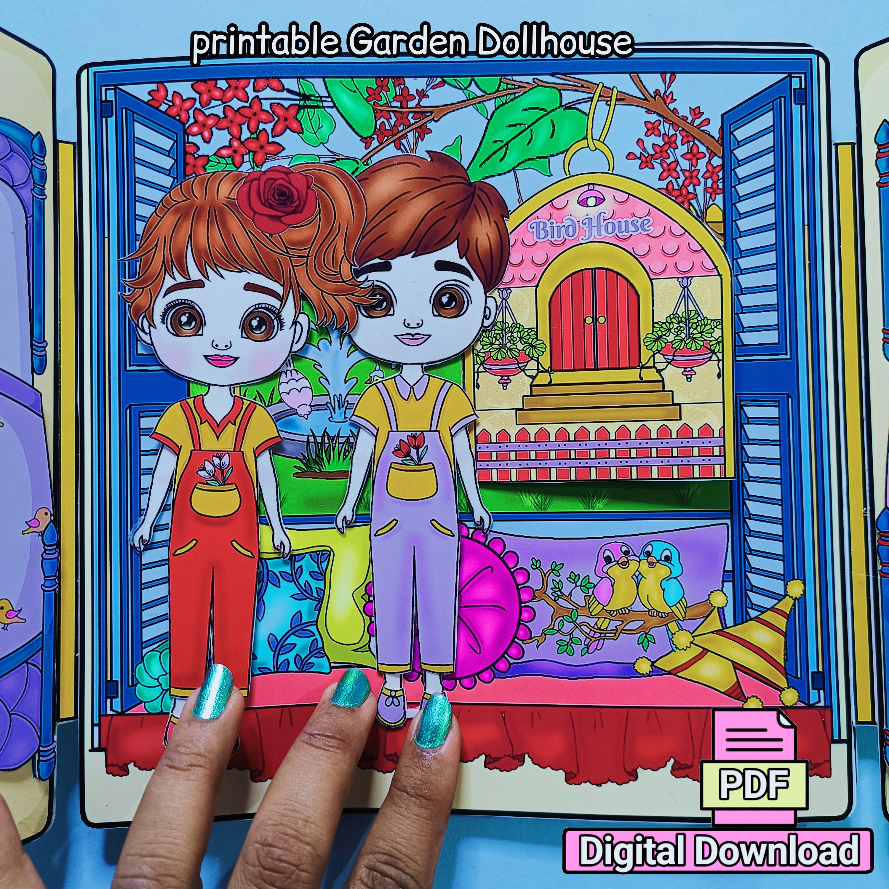 Printable Garden Dollhouse Busy Book for Kids, Preschool Games, Toddler ...