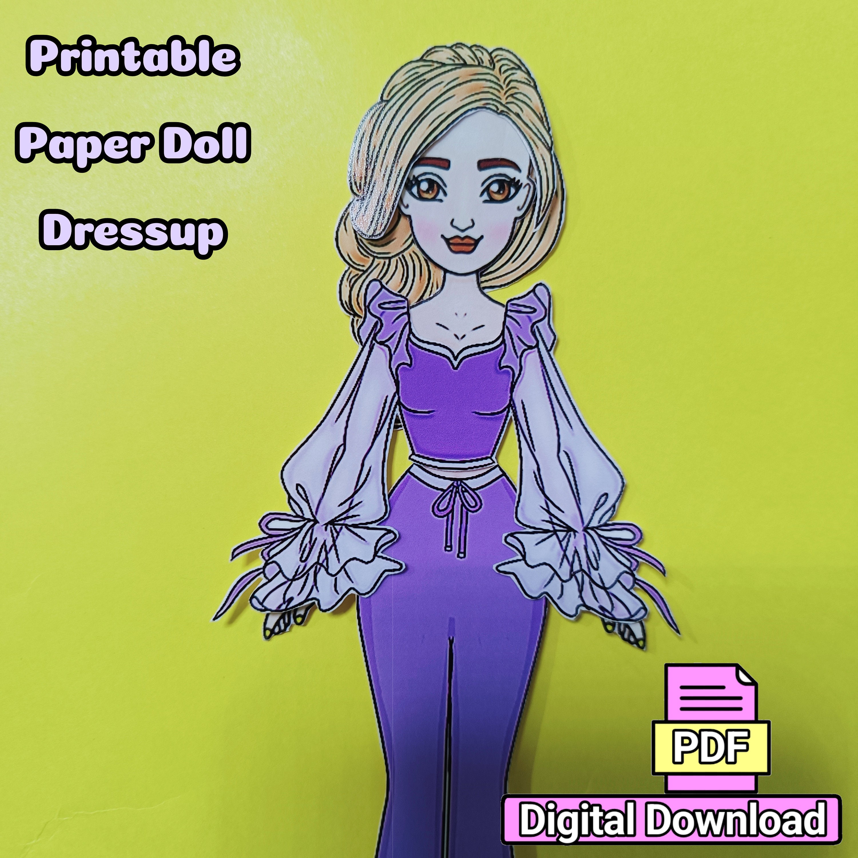 Printable Paper Doll Outfit, Dressup, Clothes Busy Book Activities ...
