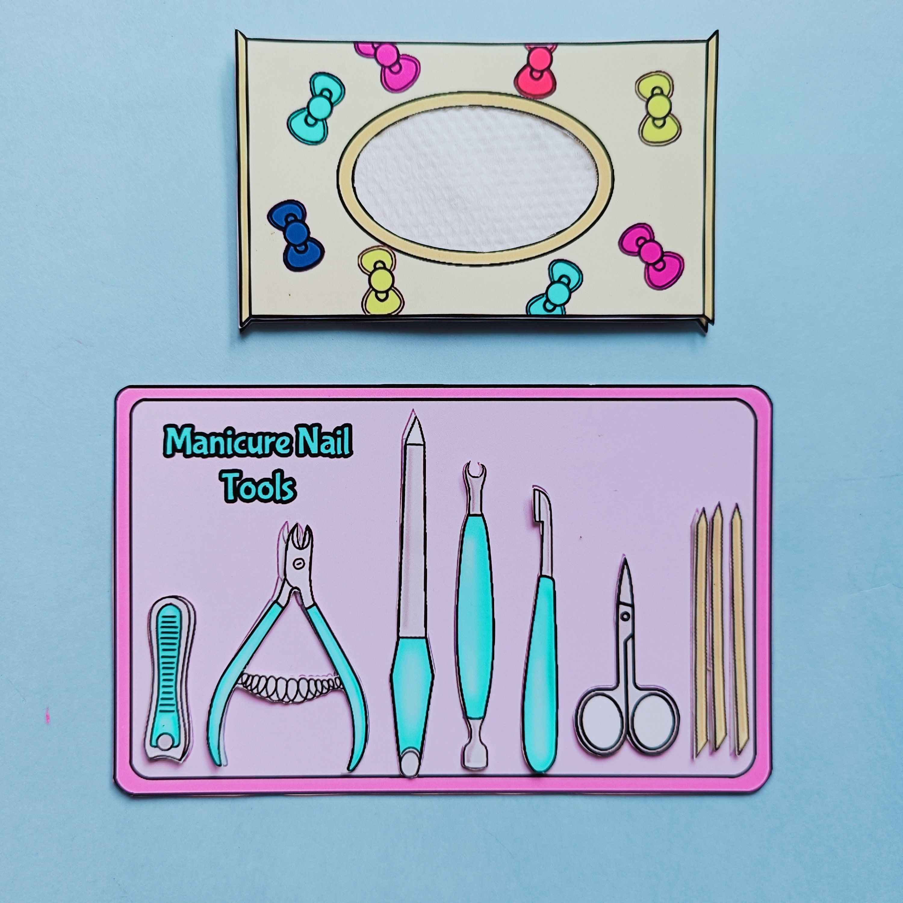 Printable Paper Doll Nail Art Kit Book for Kids Activities Project. Kit ...