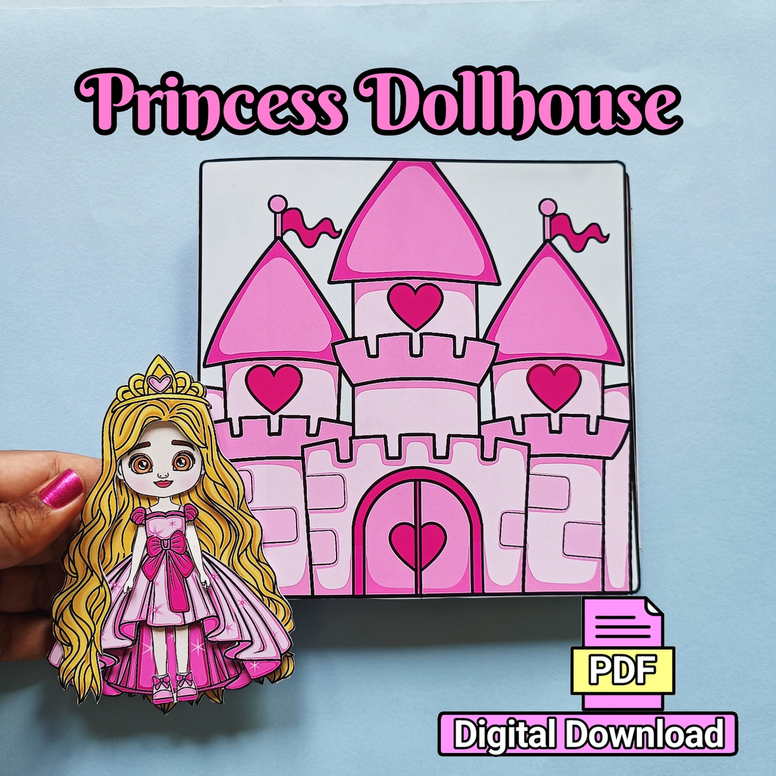Printable Project Princess Dollhouse, Princess Dressup Kit for Kids ...