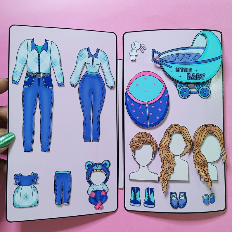 Printable Family Paper Dolls: Kids' Activity Book (digital Download) - Etsy