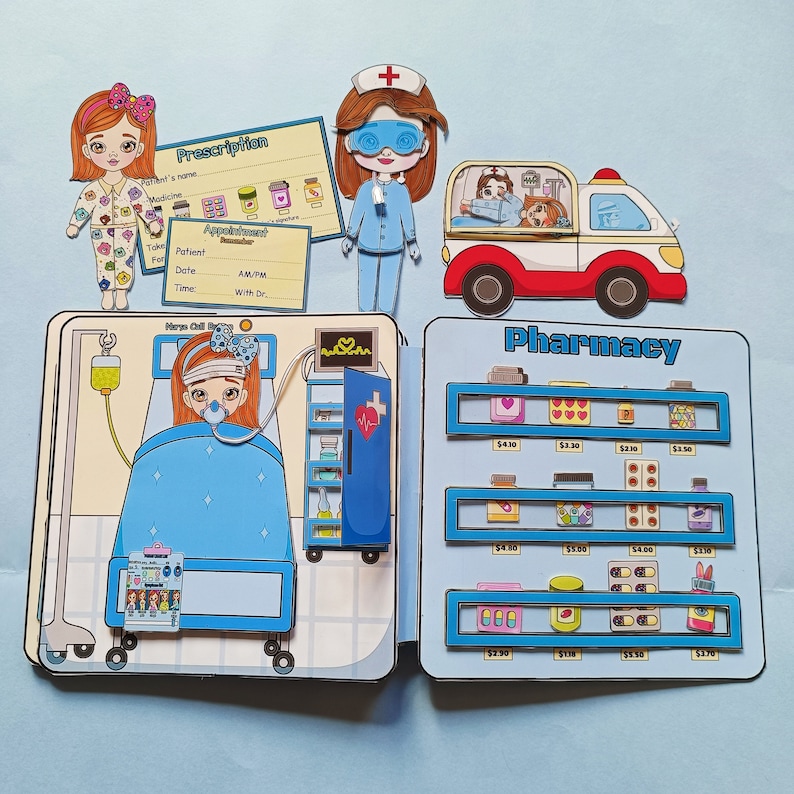 Hospital Paper Doll Busy Book: DIY Craft, Learning Activities ...