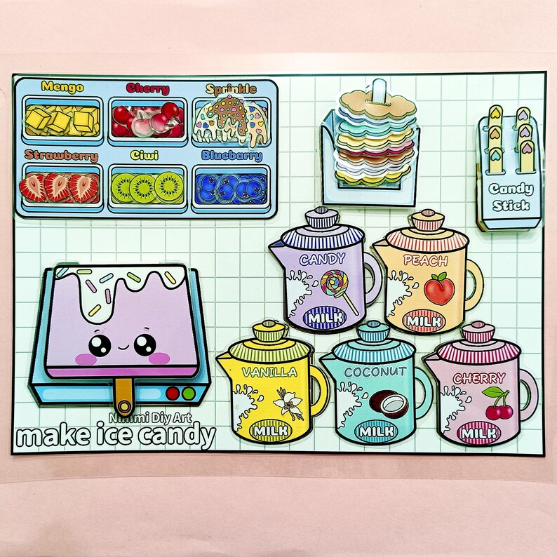 Ice-candy Shop Printable: DIY Paper Craft Kit (digital Download) - Etsy