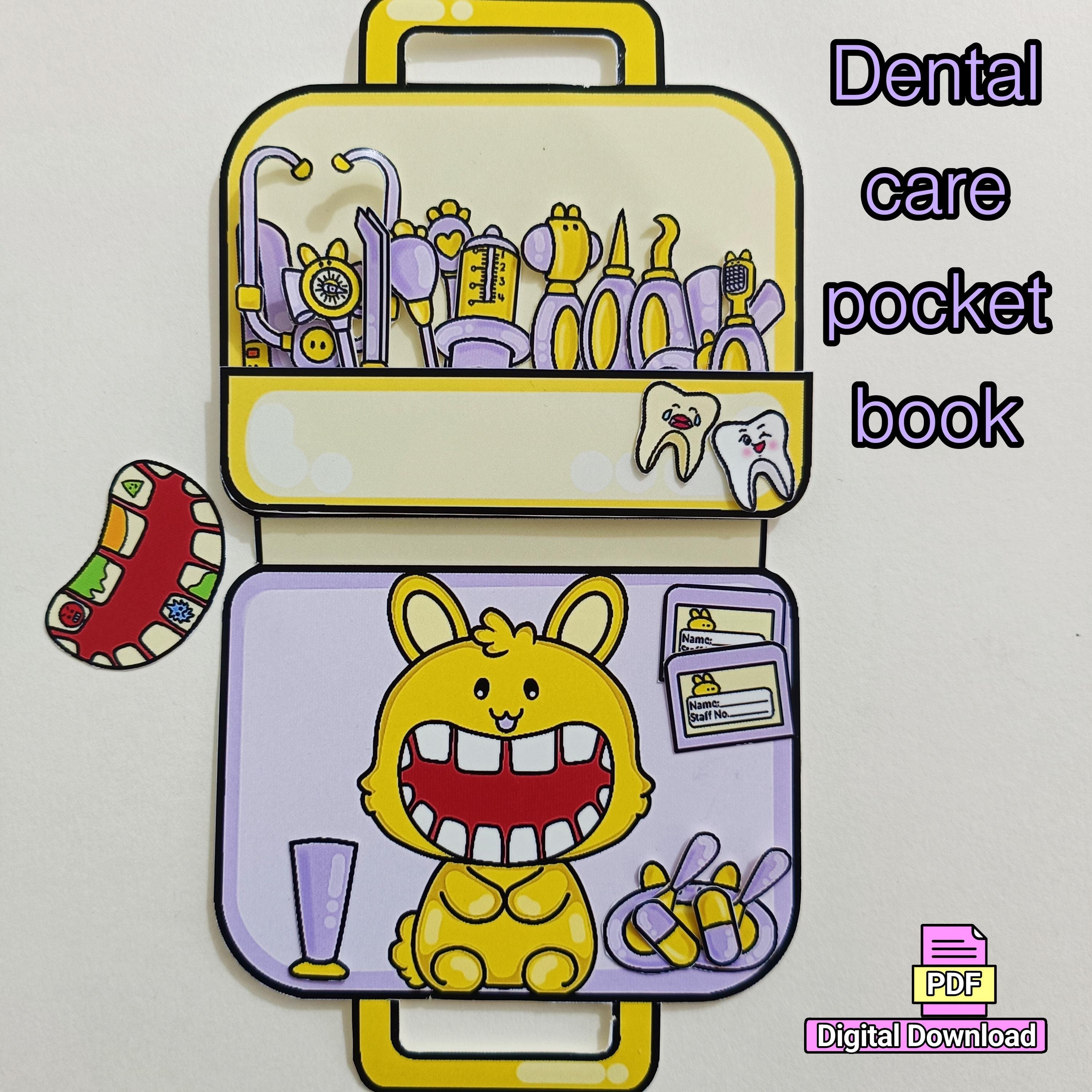 Printable Project Paper Dental Care Pocket Book Busy Book. Gift for ...