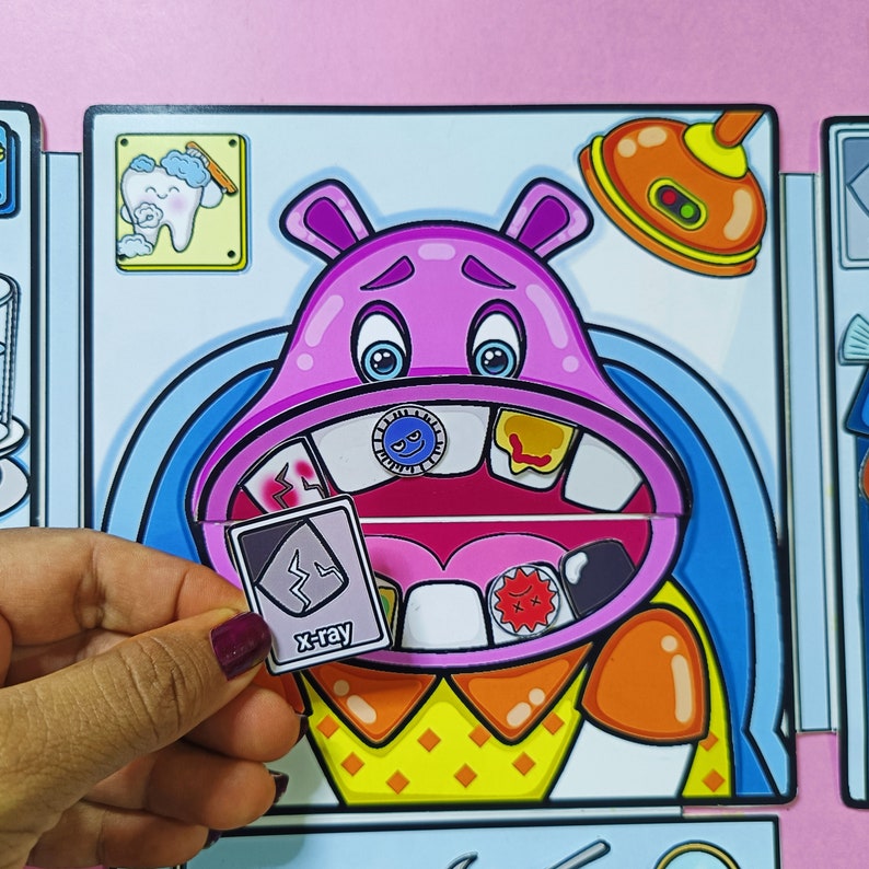 Dental Care Hippo Printable Kit: Kids' Preschool Game (digital Download ...