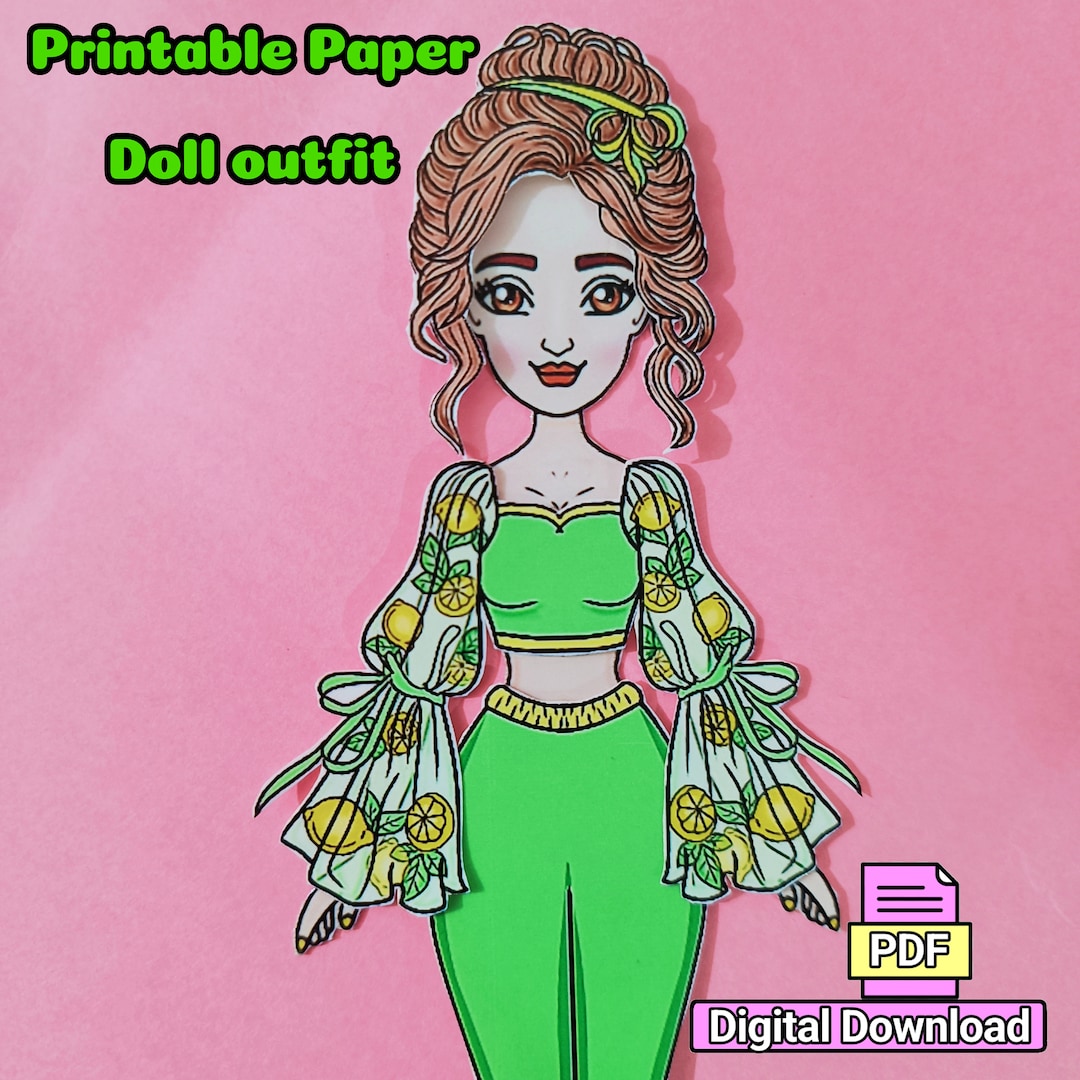 Printable Paper Doll Outfit, Dressup, Clothes Busy Book Activities ...