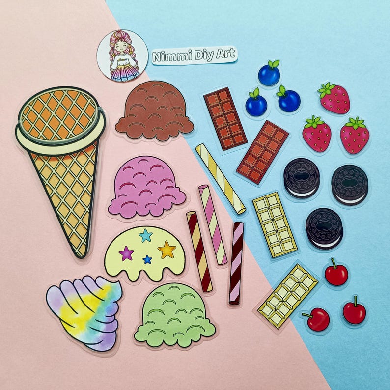 Ice-cream Decoration : DIY Craft Kit (digital Download) - Etsy