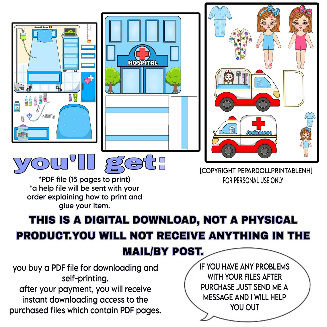 Hospital Paper Doll Busy Book: DIY Craft, Learning Activities ...
