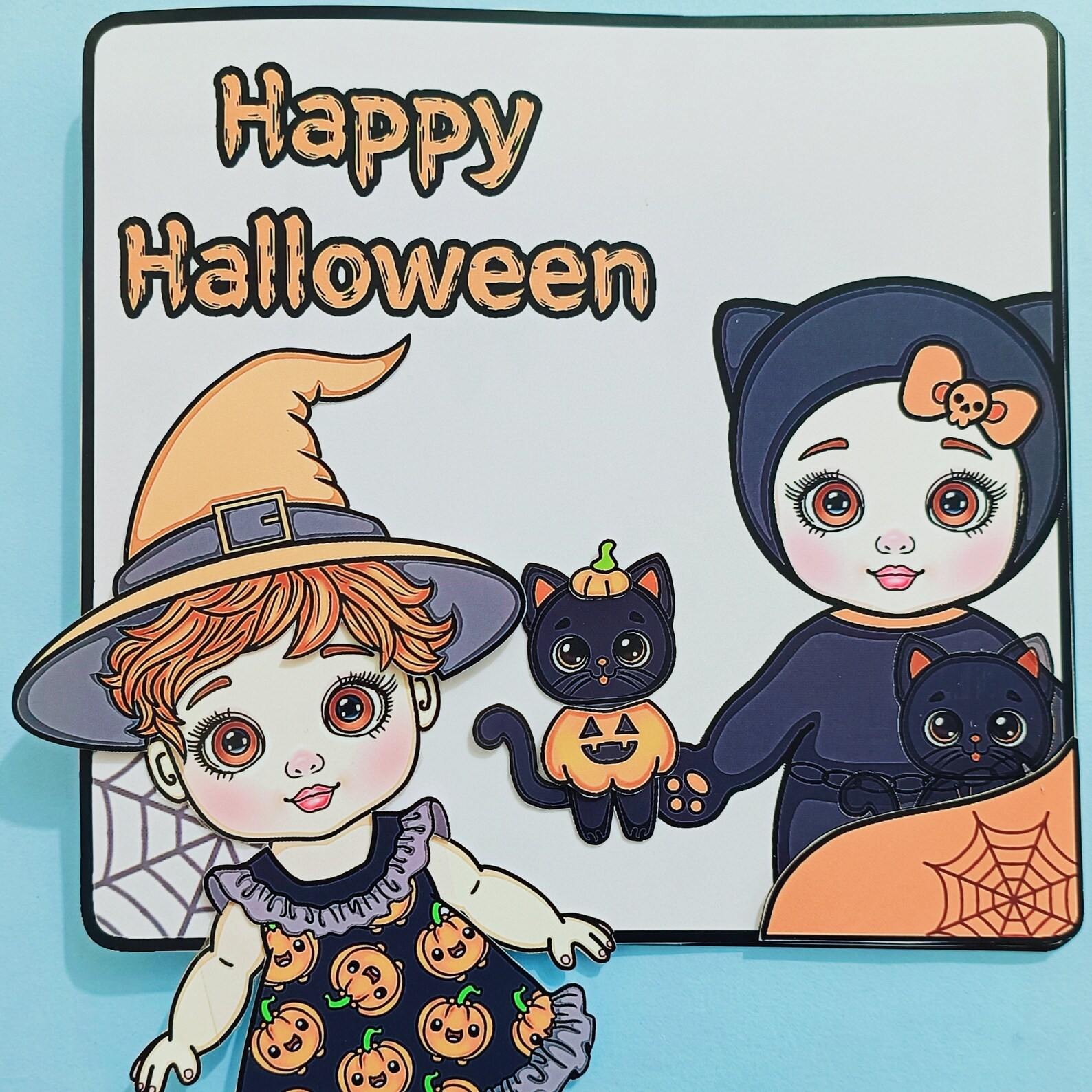 Printable Halloween Paper Doll Dress-up Kit: Spooky Costumes (digital ...