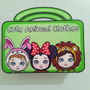 Printable Project Paper Doll 16 -cute Animal Bed & Clothes, Animal ...
