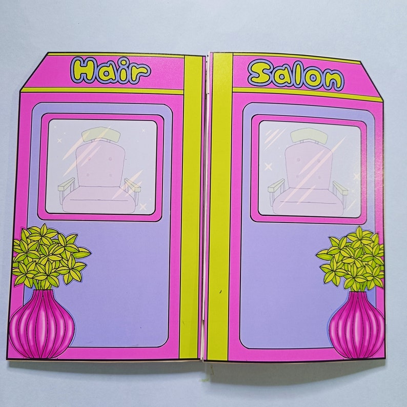 Printable Hair Salon Paper Dolls Busy Book: Kids Activity (digital ...