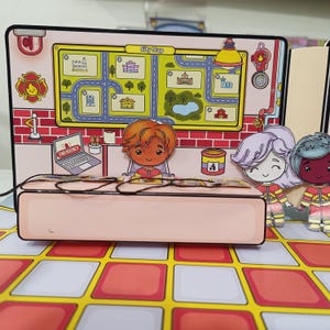 Fire Station Paper Dollhouse Book: Printable DIY Craft (digital ...