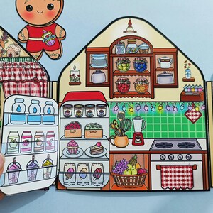 Gingerbread House Paper Doll: Christmas Printable Dollhouse (PDF ...