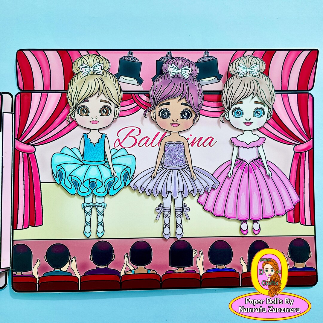 Printable Project Ballerina Dance Paper Dolls for Kids. Gift for Kids ...