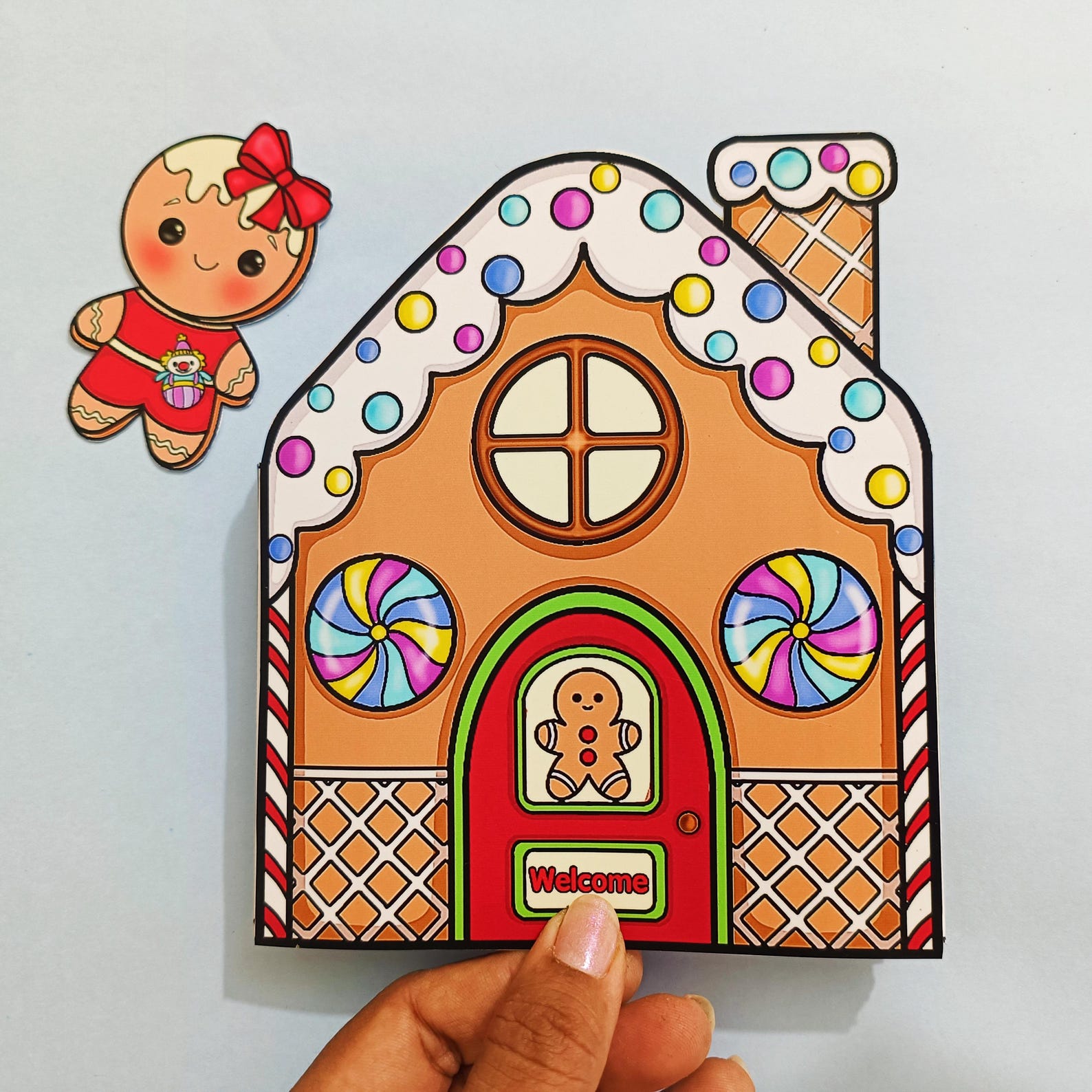 Gingerbread House Paper Doll: Christmas Printable Dollhouse (PDF ...