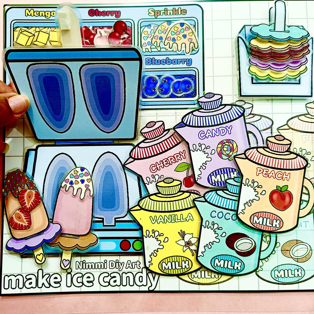 Ice-candy Shop Printable: DIY Paper Craft Kit (digital Download) - Etsy