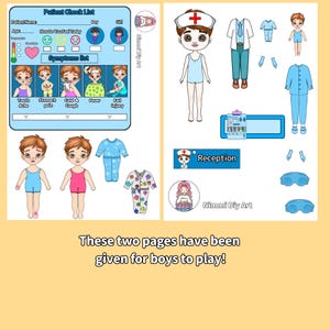 Hospital Paper Doll Busy Book: DIY Craft, Learning Activities ...