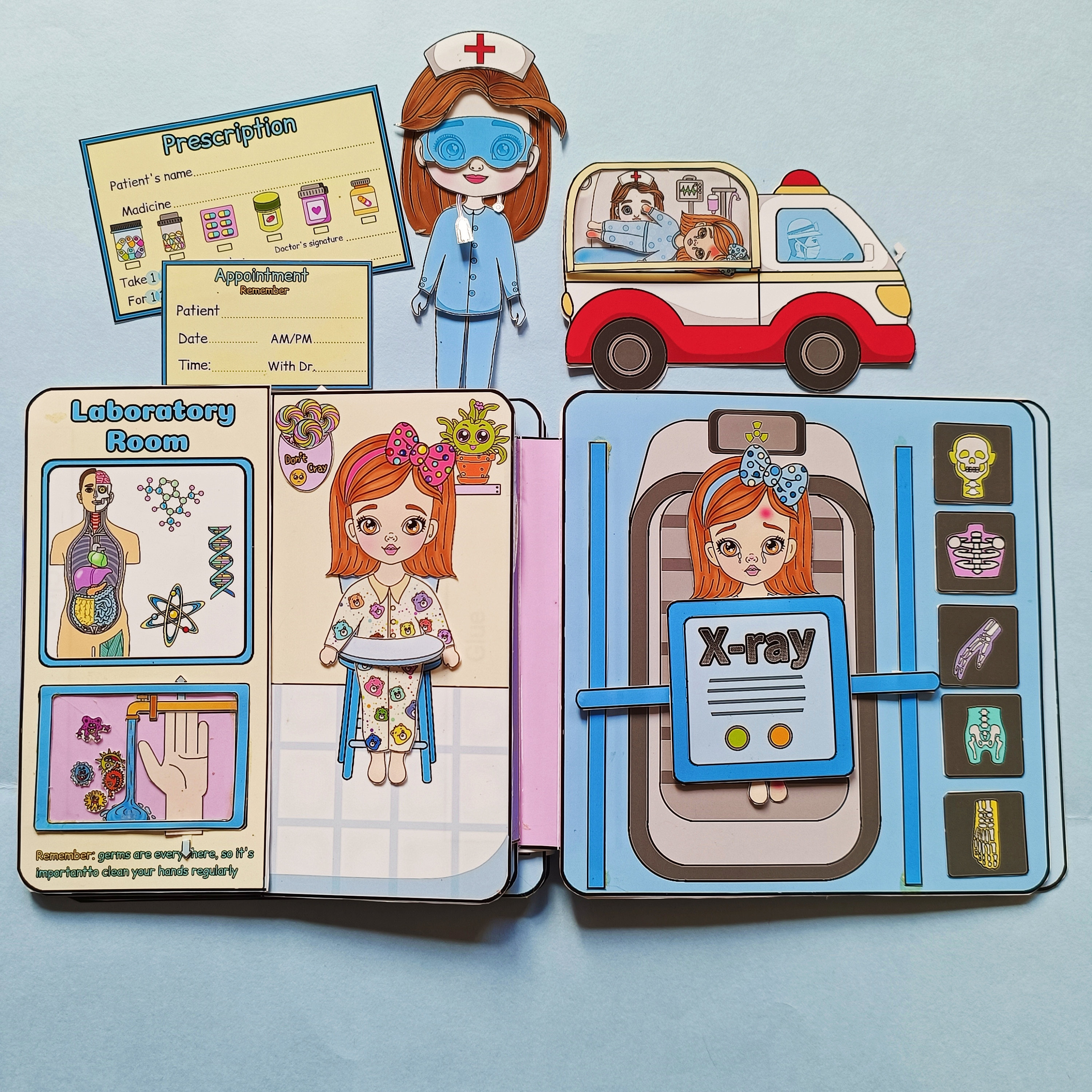 Hospital Paper Doll Busy Book: DIY Craft, Learning Activities ...