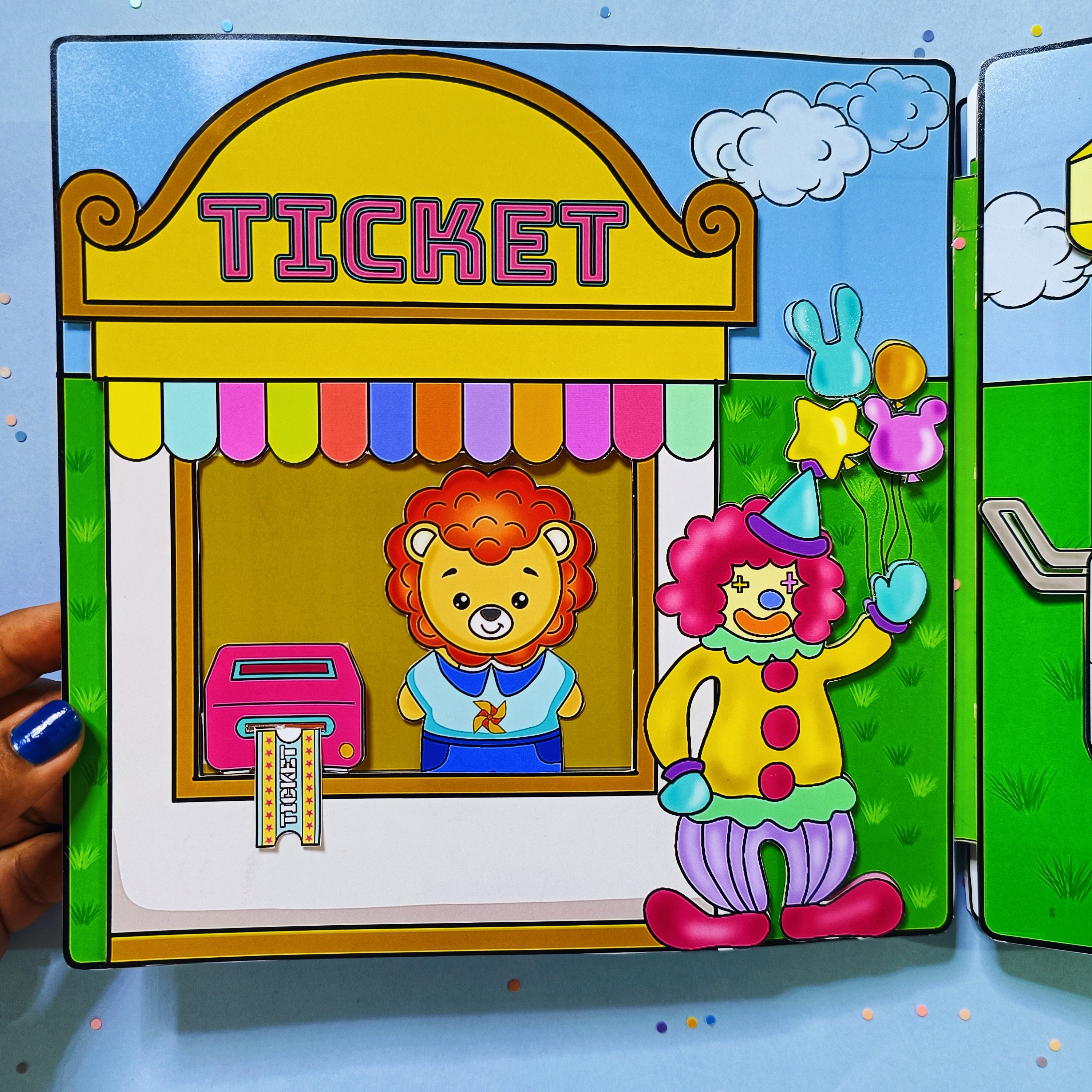 Printable Paper Fun Fair Cute Animal Busy Book Kit for Kids. Preschool ...