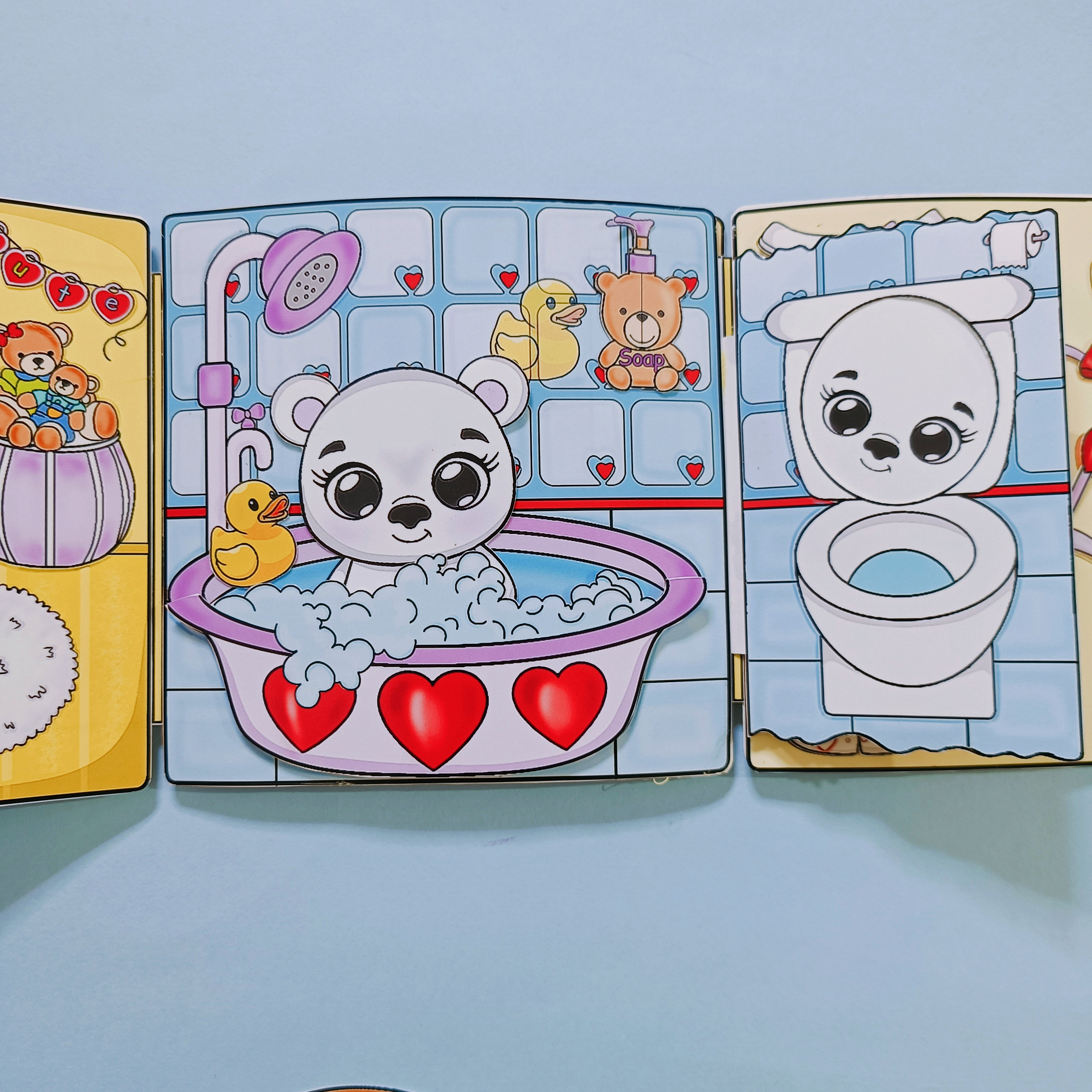 Printable Paper Polar Bear Heart Shape House for Kids , Preschool Games, Toddler Busy Book - Etsy