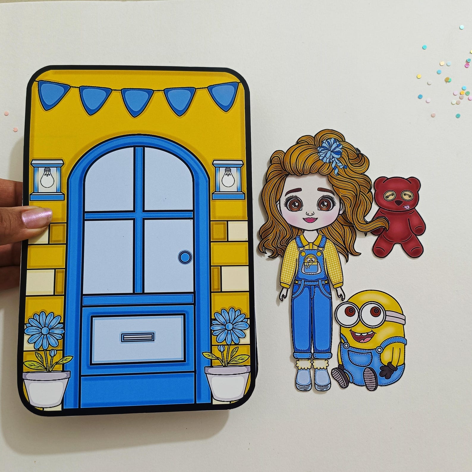 Printable Project Paper Minion Doll House for Kids Busy Book. Gift for ...