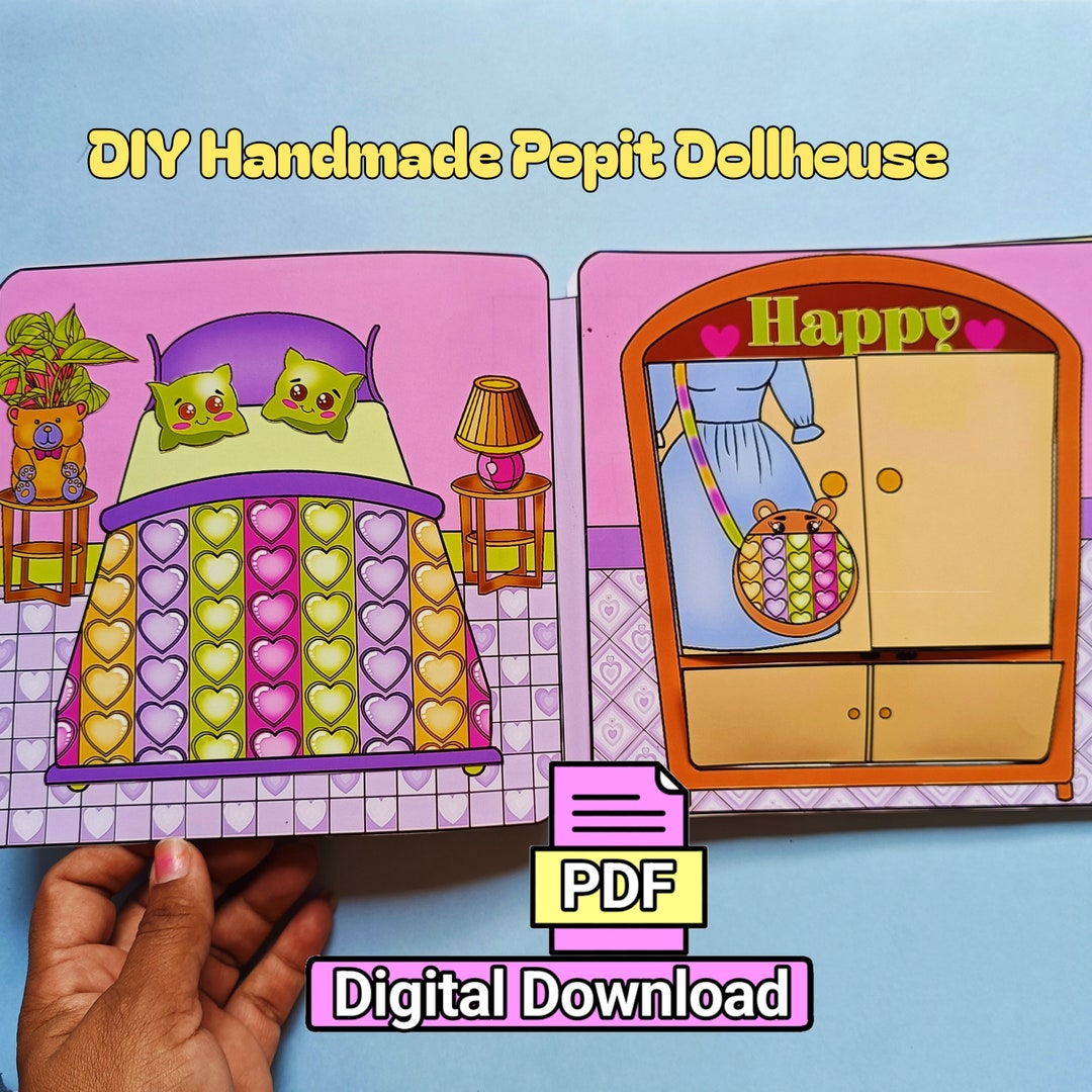 Crafty Wonderland: DIY Handmade Paper Popit Dollhouse Printables for ...