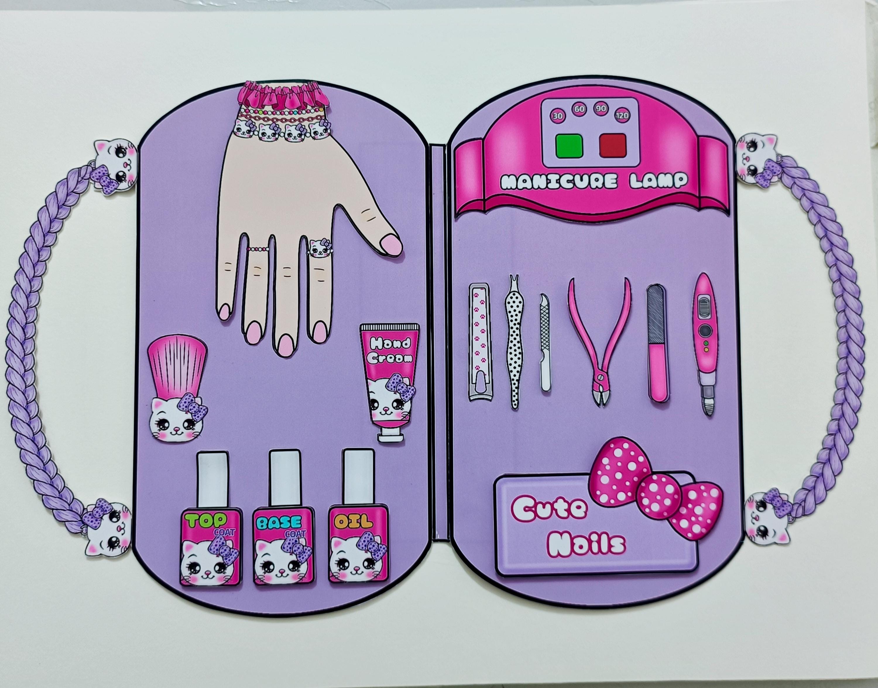 Printable Cat Nail Salon Paper Kit, Kids' Activity Book (digital ...