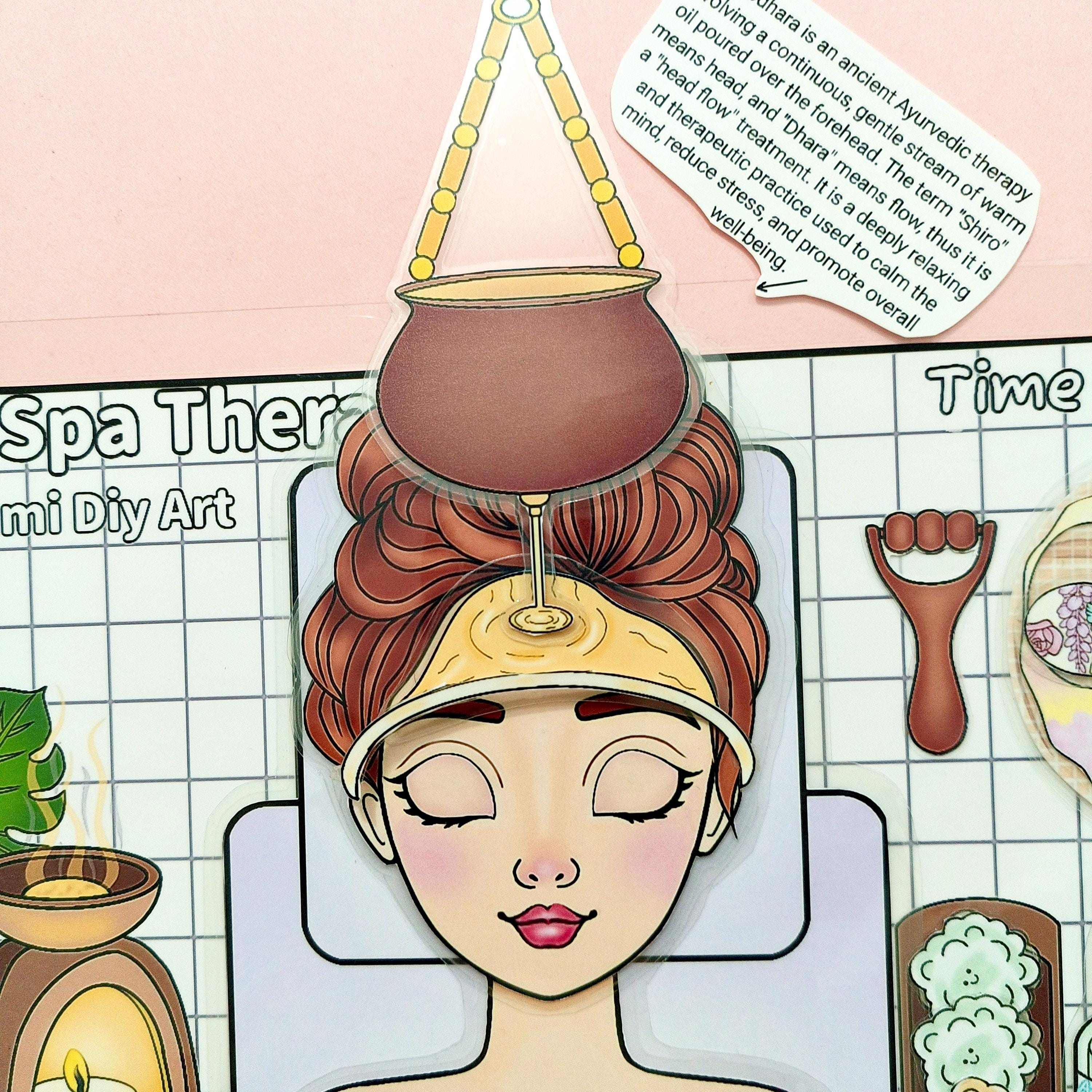 Spa and Relaxing Paper Doll: DIY Craft Kit (digital Download) - Etsy