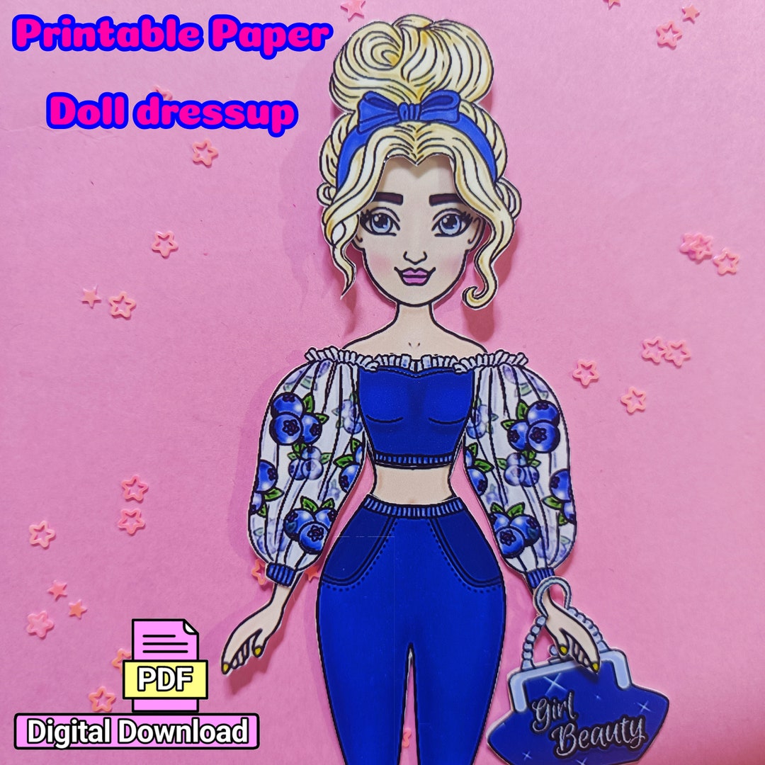 Printable Paper Doll Outfit, Dressup, Clothes Busy Book Activities ...